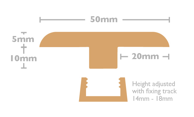 Super White Solid Wood T Bar 90cm or 240cm